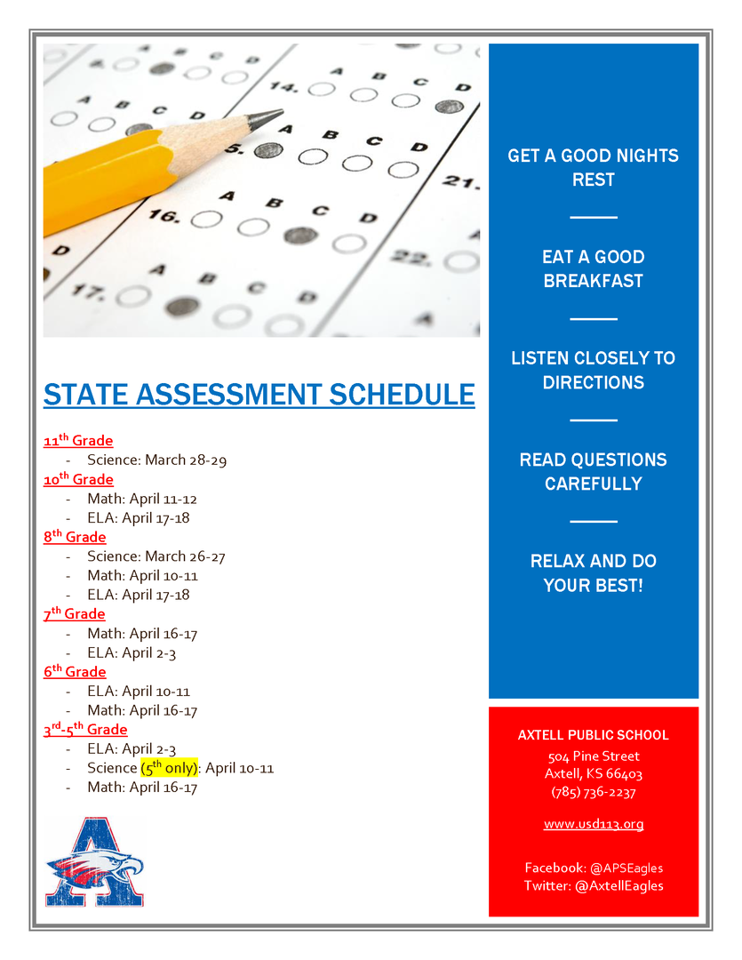 Prairie Hills USD 113 - State Assessments