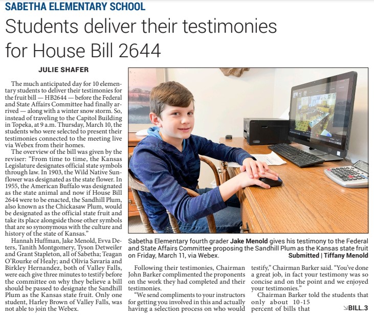 Prairie Hills USD 113 - Kansas State Fruit